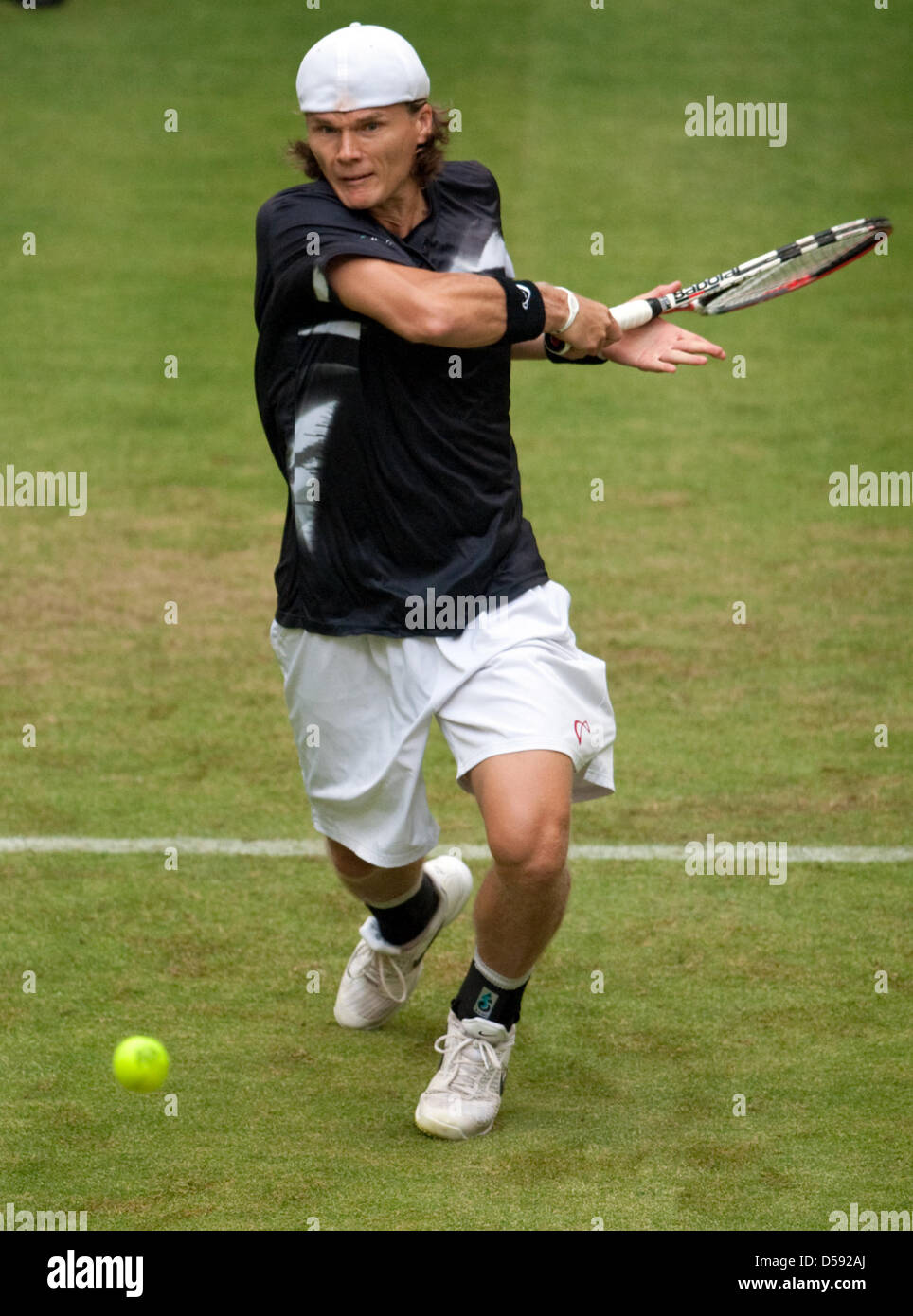 Australian Peter Luczak in action during his first round match against ...