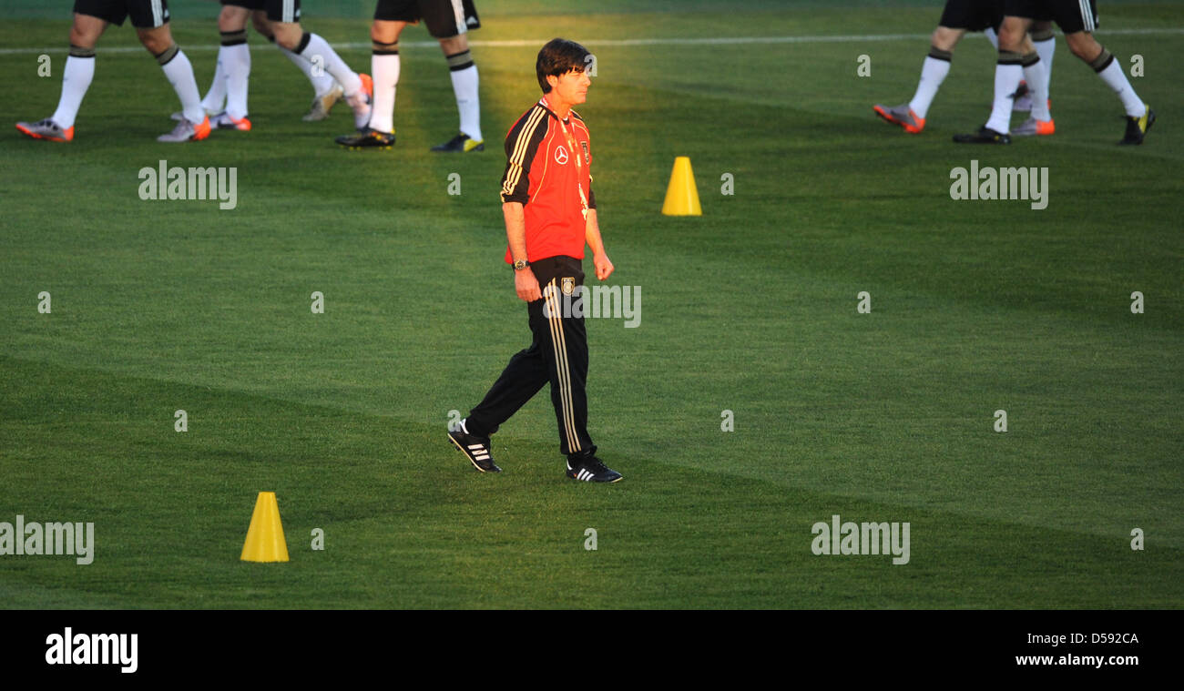 German national coach Joachim Loew during a training session of the ...