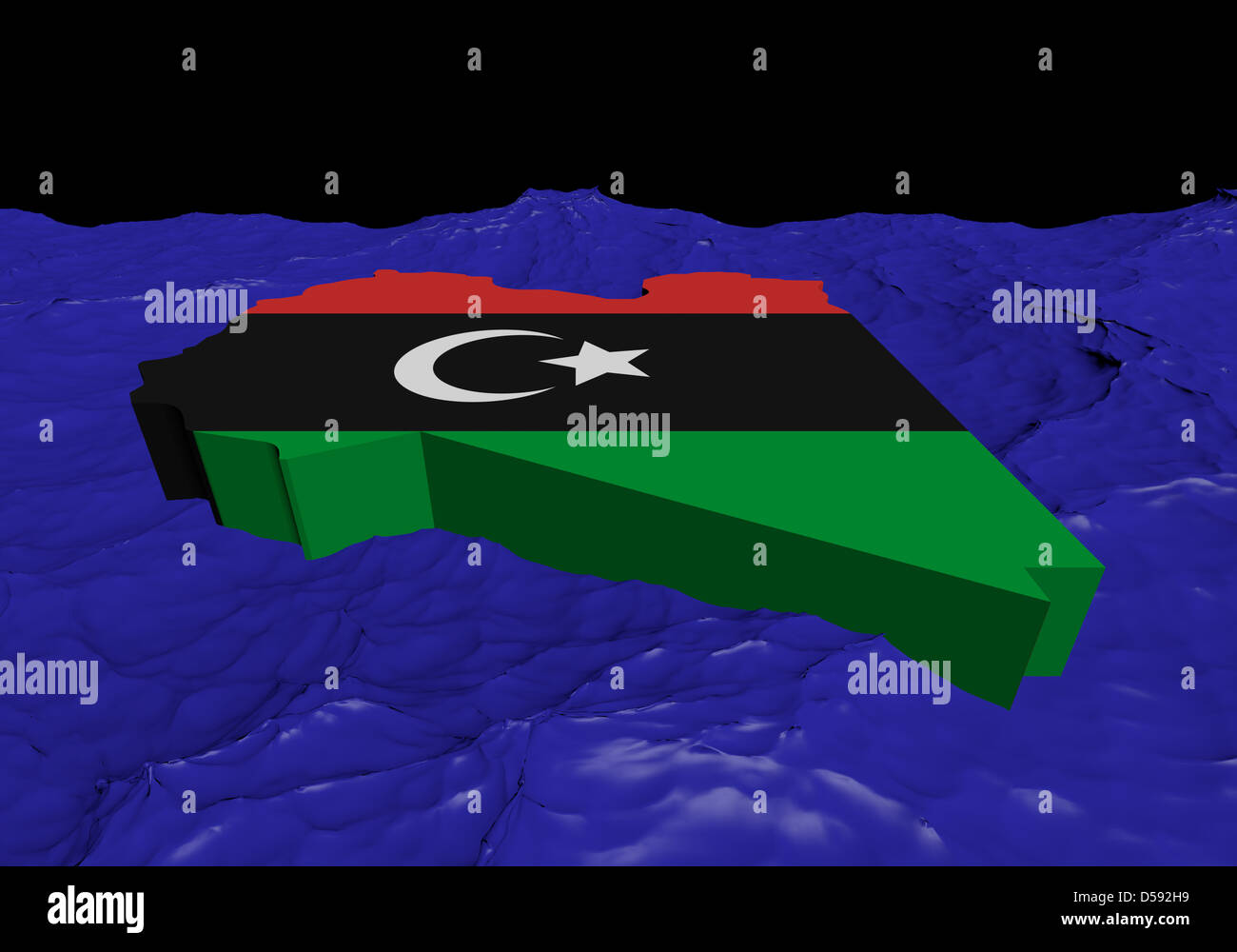 Libya map hi-res stock photography and images - Alamy