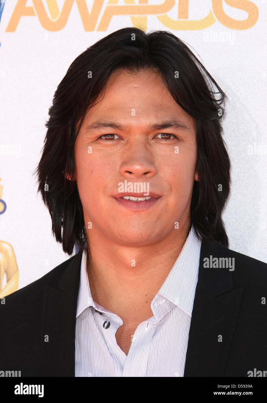 Actor Micah Sloat arrives for the 2010 MTV Movie Awards at Gibson ...