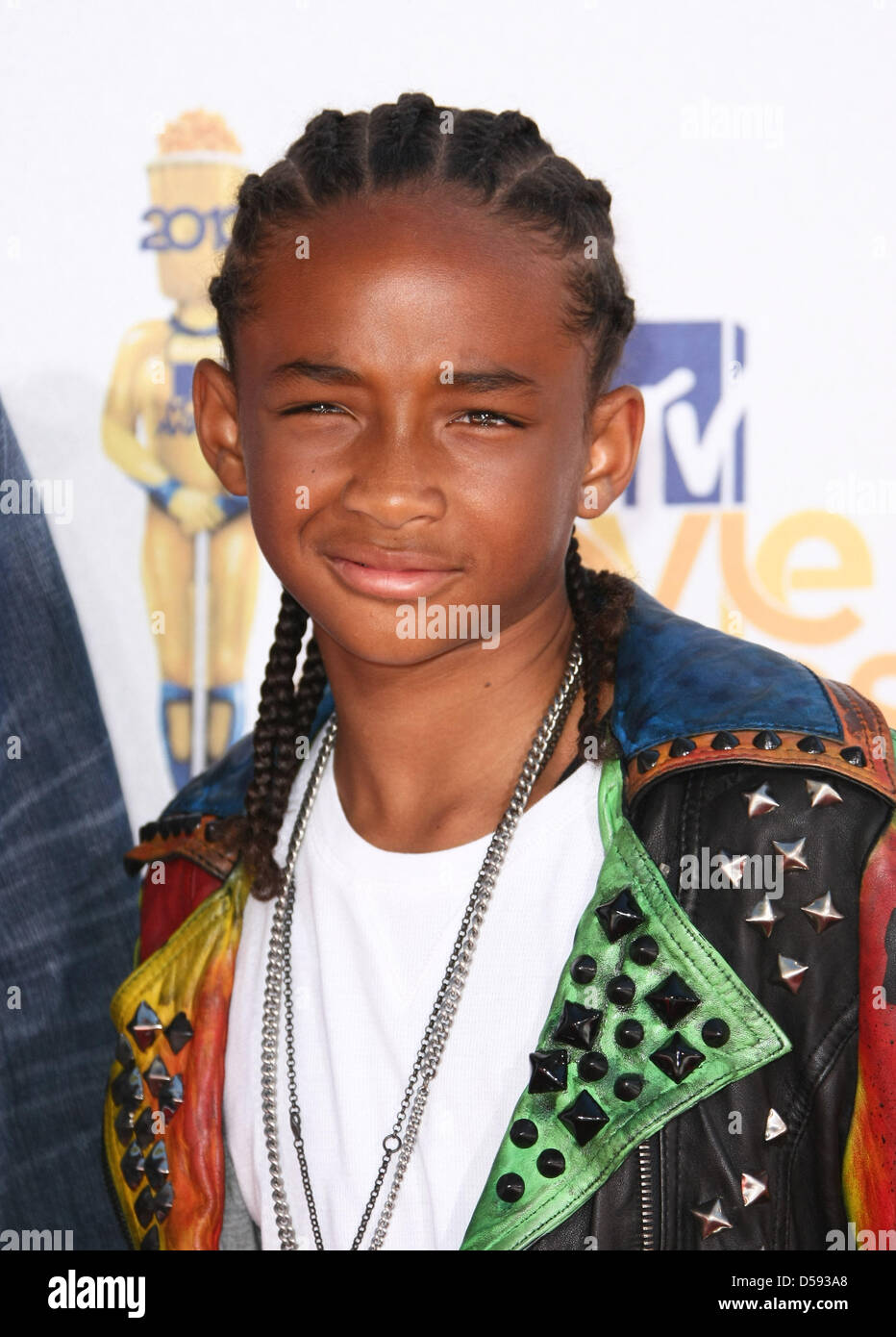 Actor Jaden Smith arrives for the 2010 MTV Movie Awards at Gibson ...