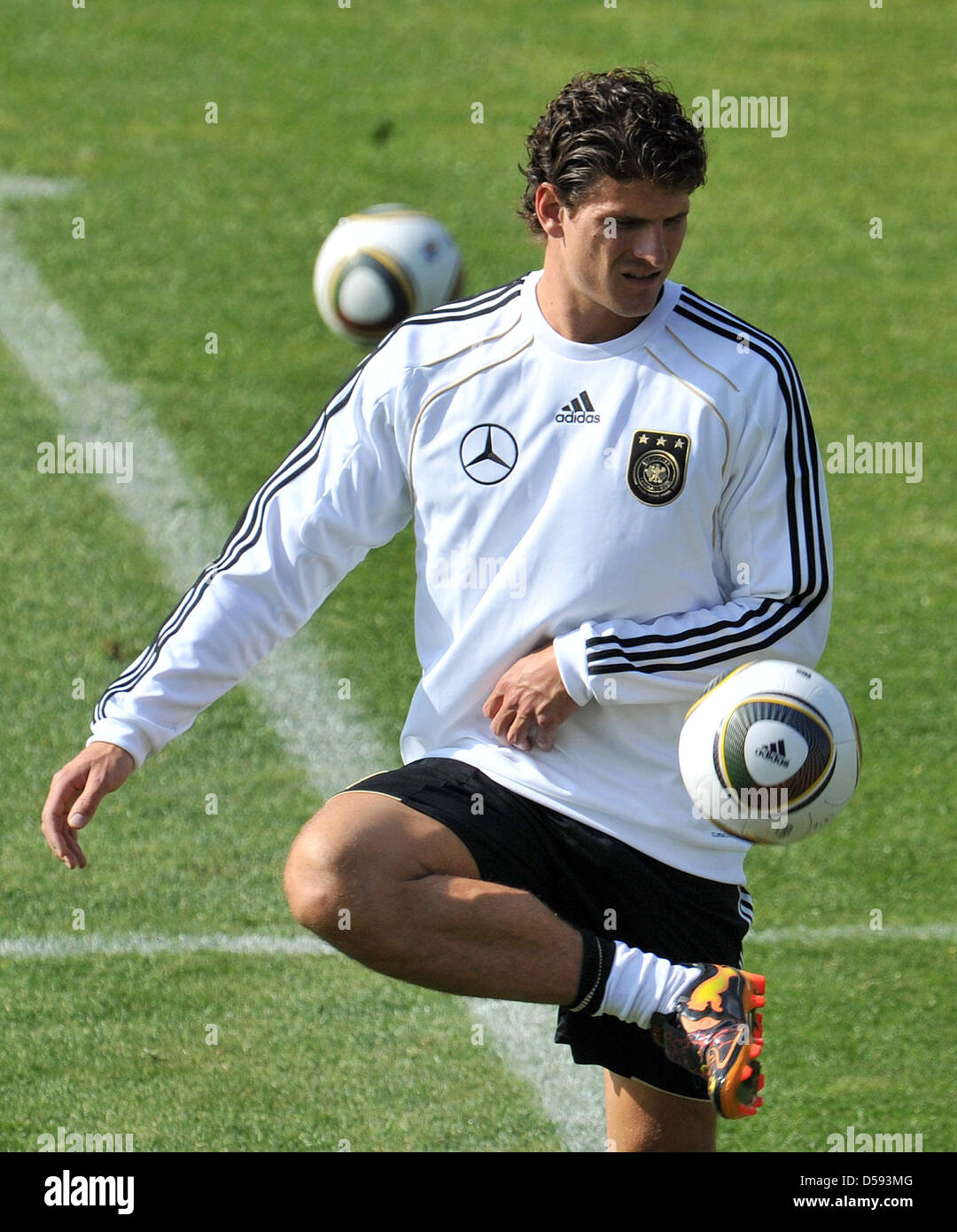German international Mario Gomez shown in action during a training ...
