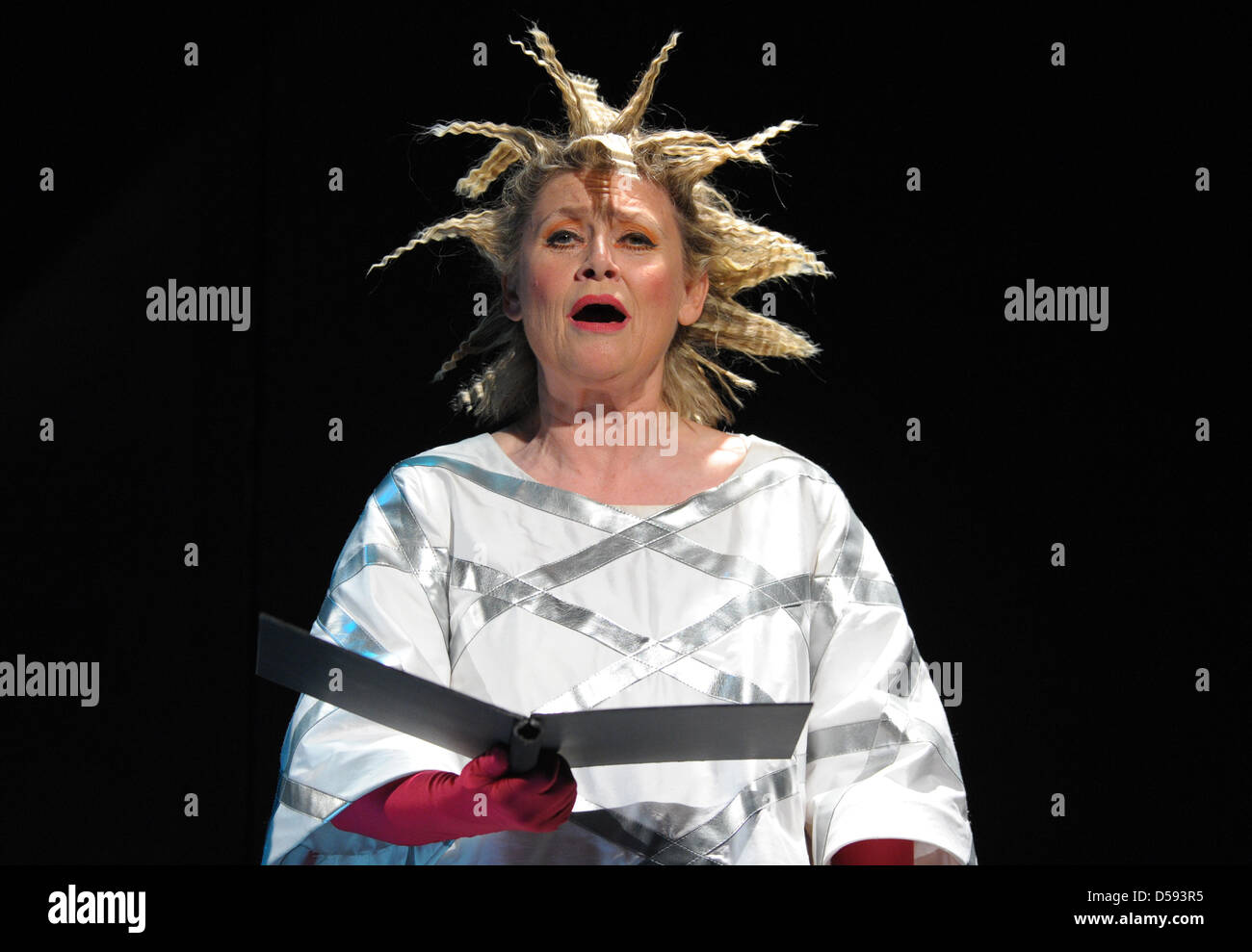 Singer Gitte Haenning as Feste (or Fool) rehearses Shakespeare's ...