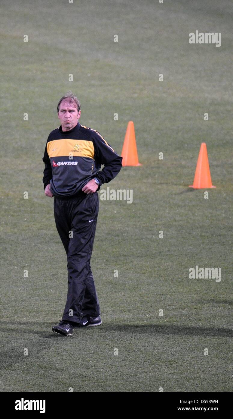 Australian head coach Pim Verbeek during a training session at St ...