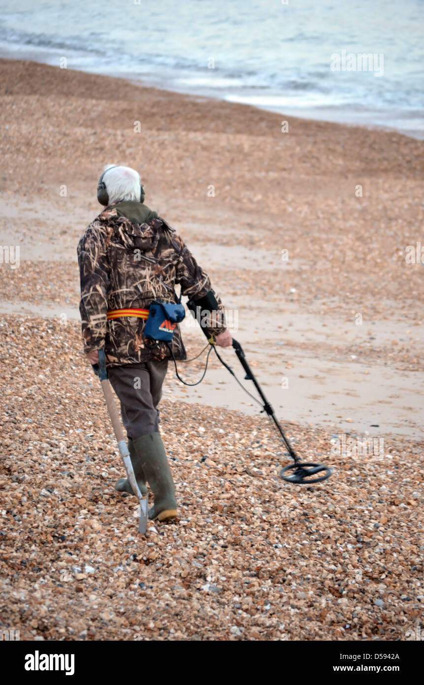 Man with a Metal Detector Stock Photo - Alamy