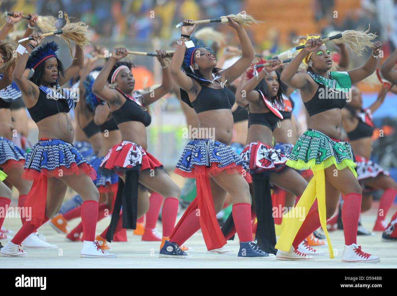 Dancers perform during the opening ceremony of the 2010 FIFA World Cup ...