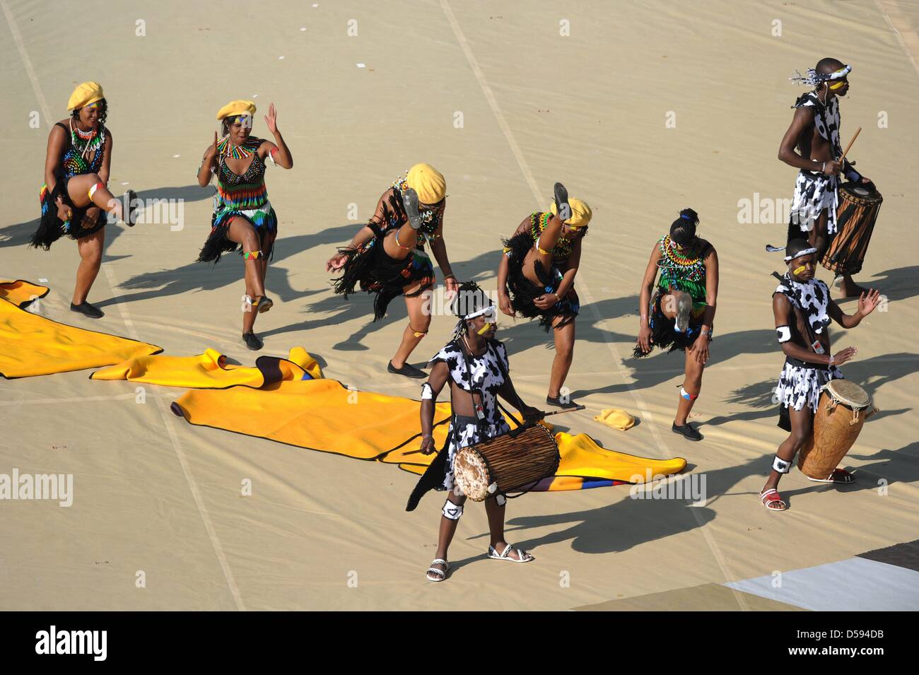 Dancers perform during the opening ceremony of the 2010 FIFA World Cup ...