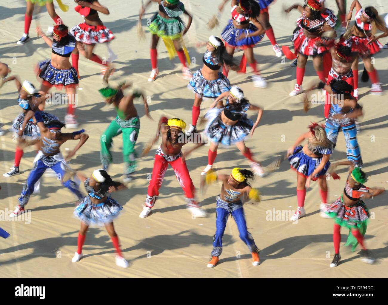 Dancers perform during the opening ceremony of the 2010 FIFA World Cup ...