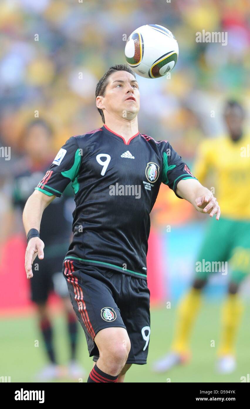 Mexico's Guillermo Franco controls the ball during the opening match ...