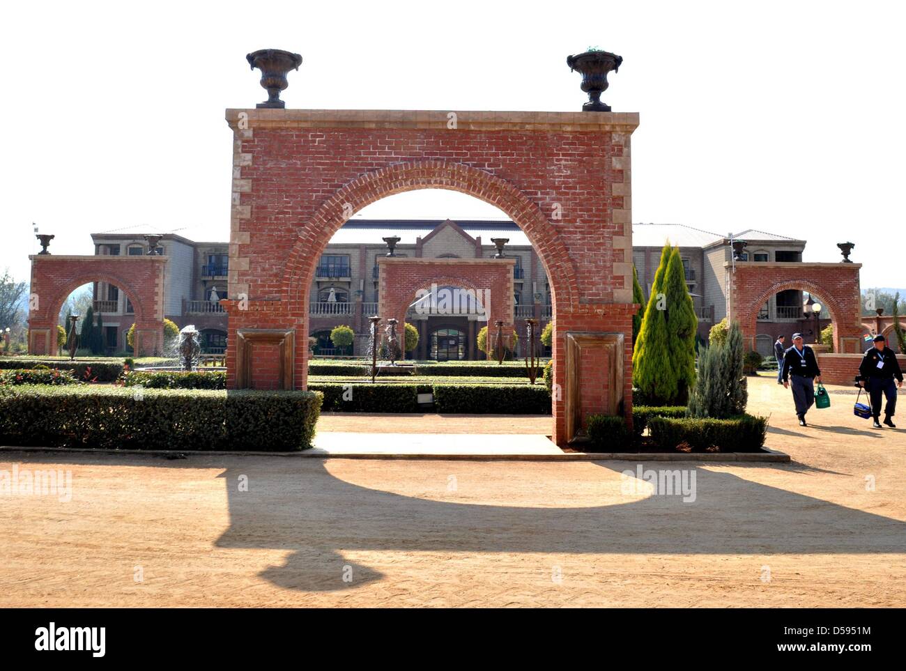 The front of one building of the German team hotel Velmore Grand Hotel ...