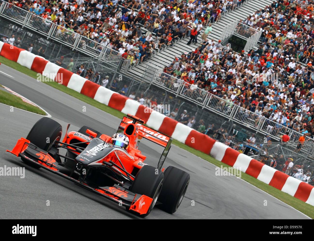 Germany's Formula One driver Timo Glock of Team Virgin Racing steers ...