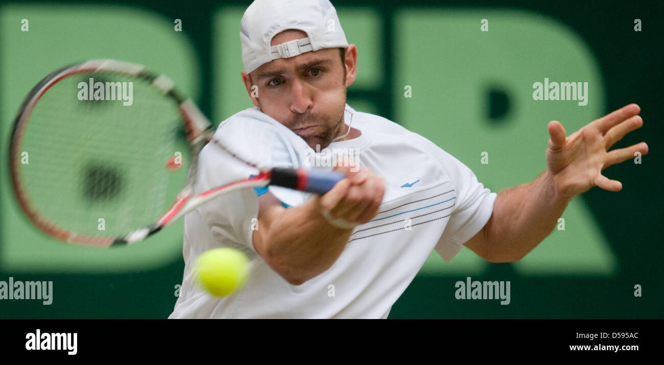 Germany's Benjamin Becker during semi-final at Gerry Weber Open in ...