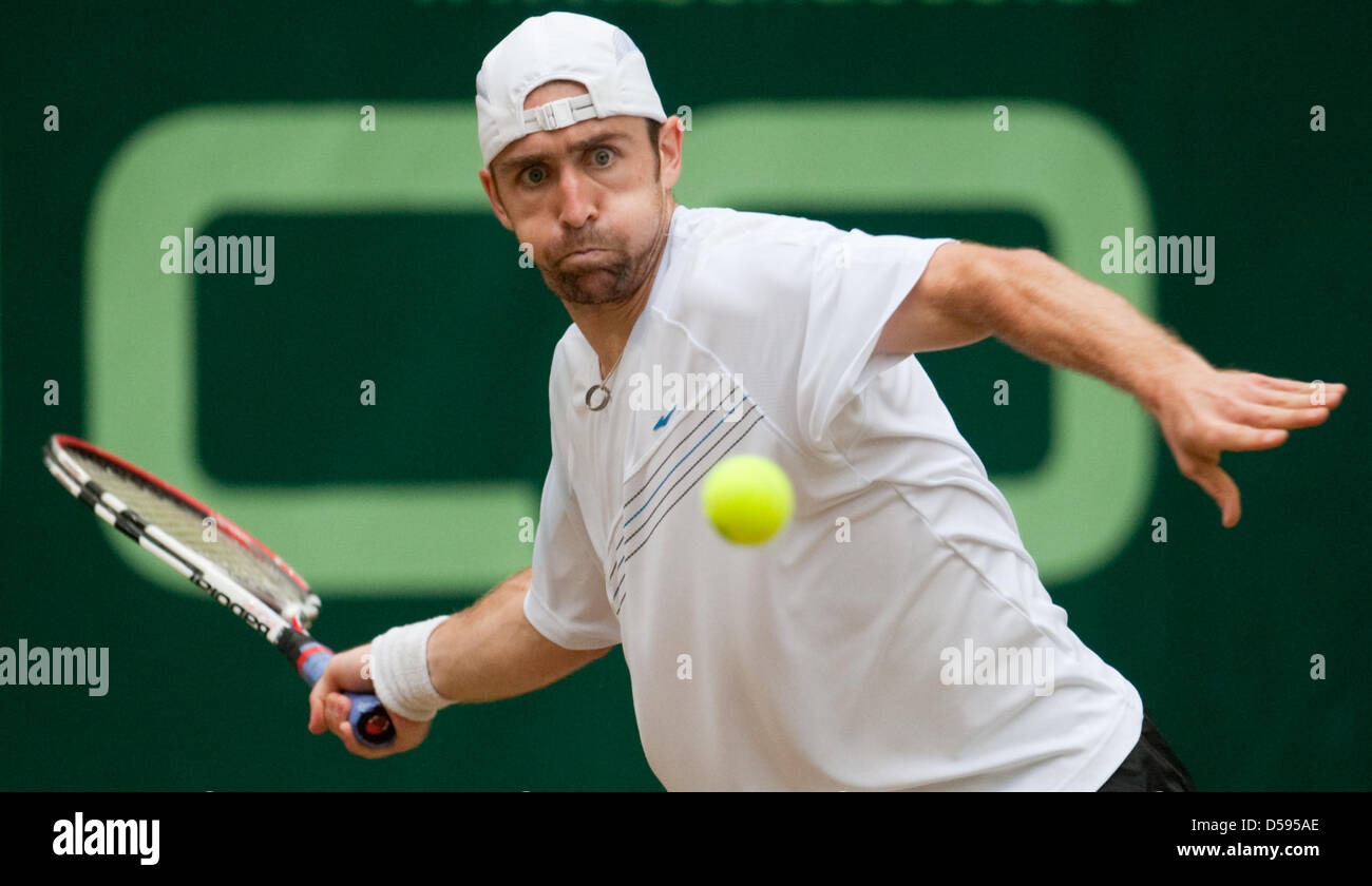 Germany's Benjamin Becker during semi-final at Gerry Weber Open in ...