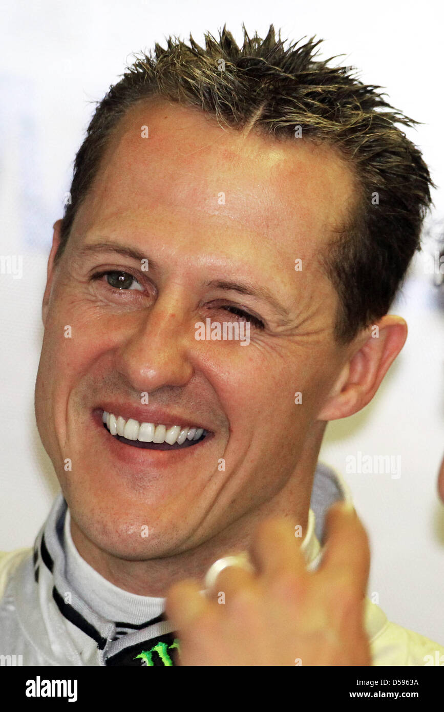 Germany's Formula One driver Michael Schumacher of Mercedes GP stands ...