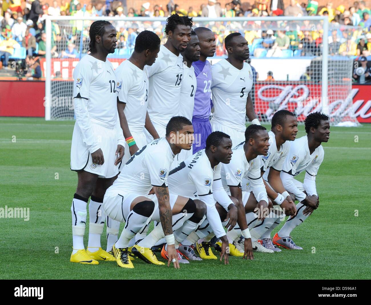 Ghana's team pose for a team photo prior to the 2010 FIFA World Cup ...