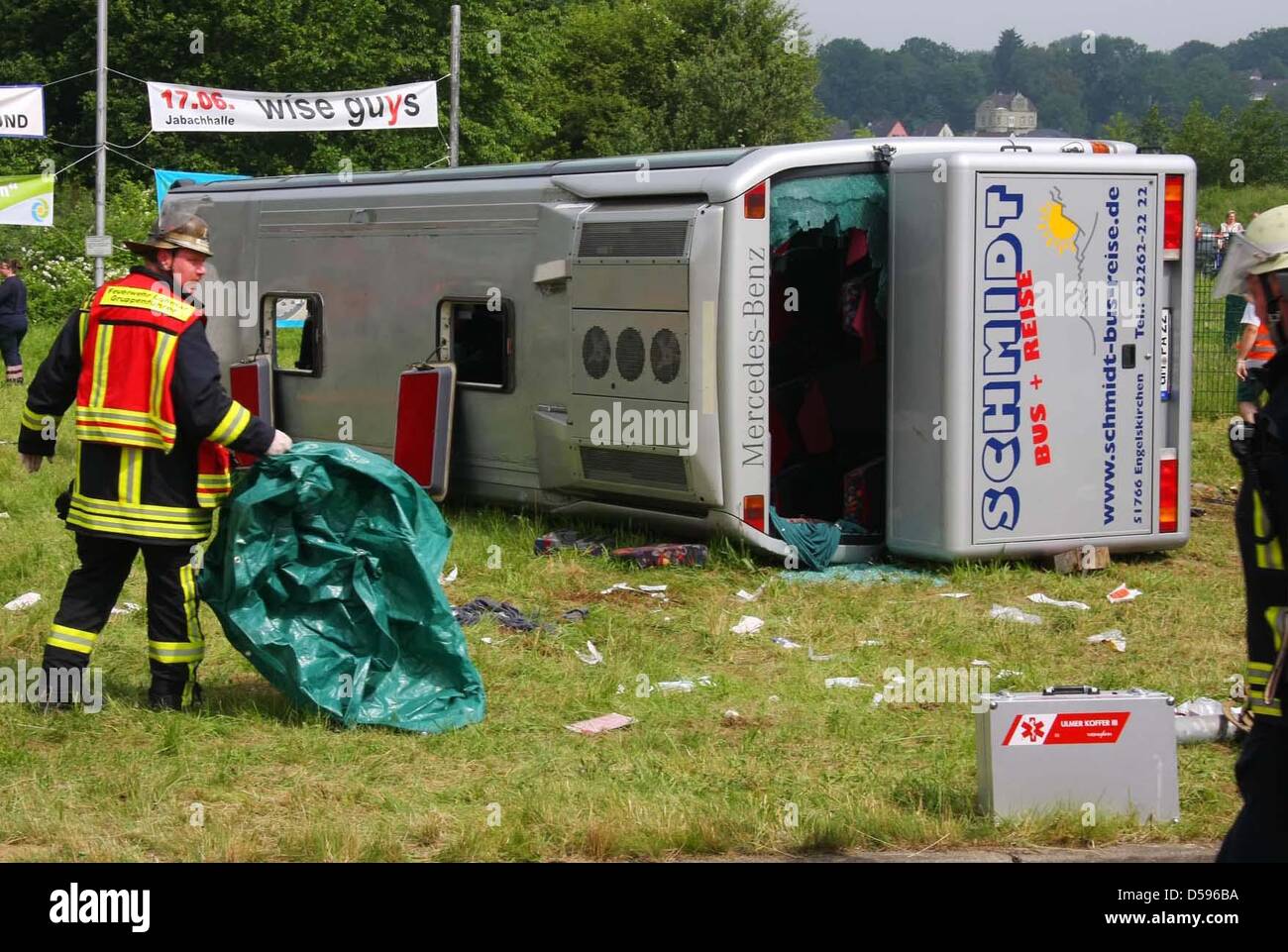 Rescue forces are in the line of duty at the scene of accident near ...