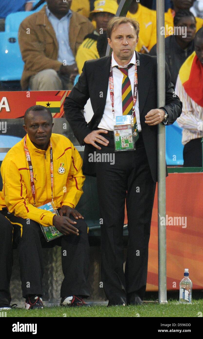 Headcoach Milovan Rajevac of Ghana during the FIFA World Cup 2010 group ...
