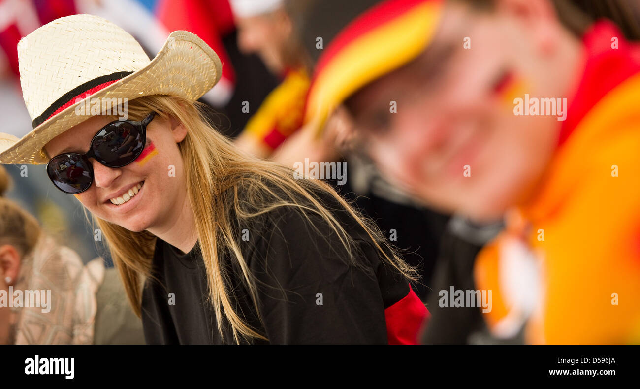 A German soccer fan during the FIFA World Cup 2010 match Serbia vs ...