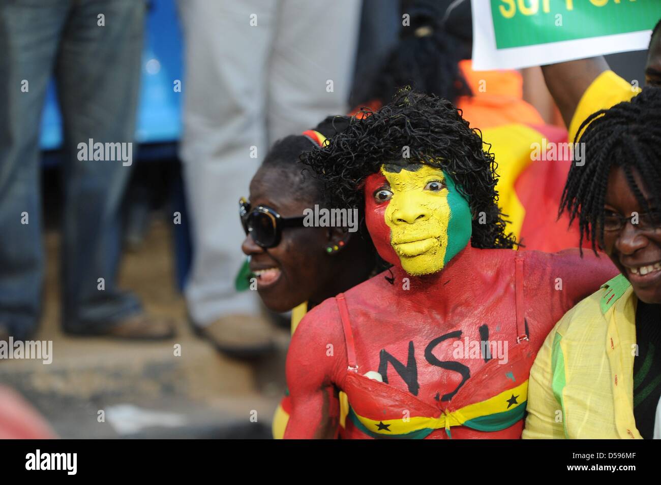 Ghana fans on the stands during the 2010 FIFA World Cup group D match ...