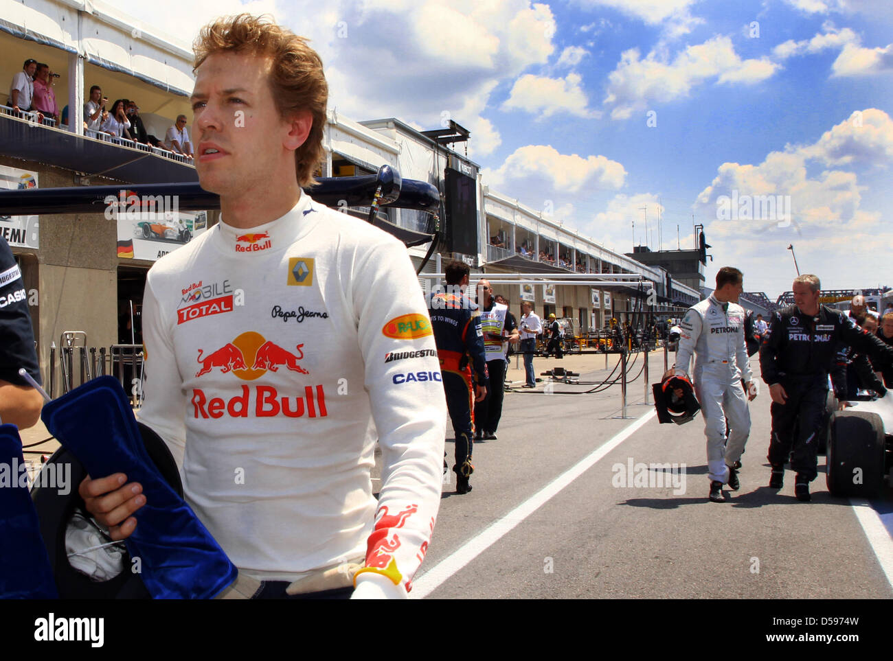 German driver Sebastian Vettel of Red Bull Racing after the Formula 1 ...