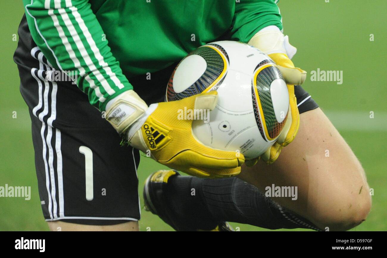 German goalkeeper Manuel Neuer catches the ball during the 2010 FIFA ...