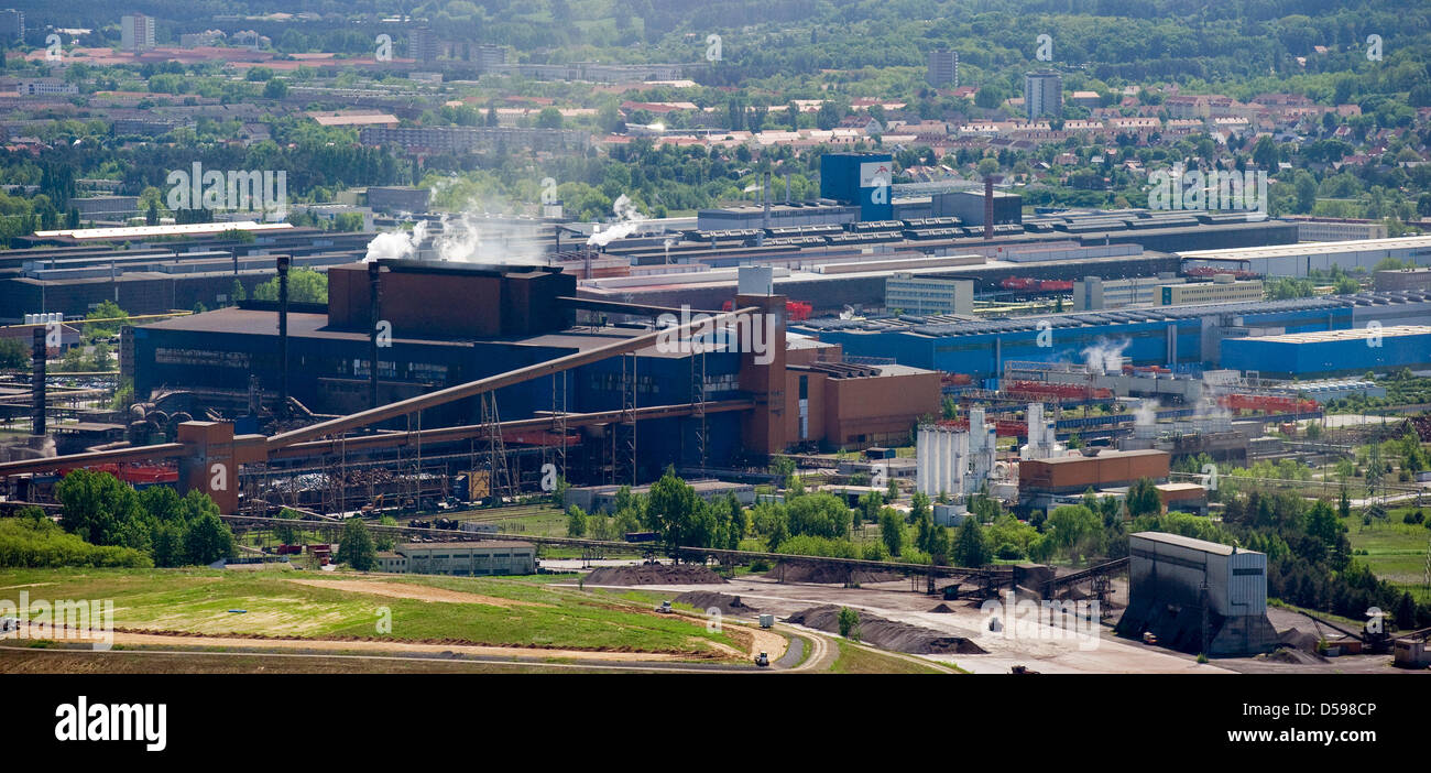 View from an airplane capturing the properties of ArcelorMittal ...