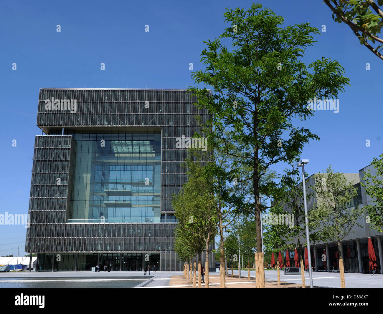 Exterior view on the new headquarters of ThyssenKrupp in Essen, Germany ...