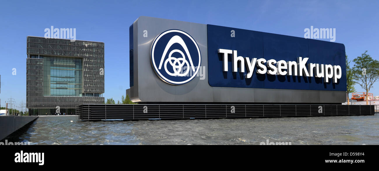 Exterior view on the new headquarters of ThyssenKrupp in Essen, Germany ...
