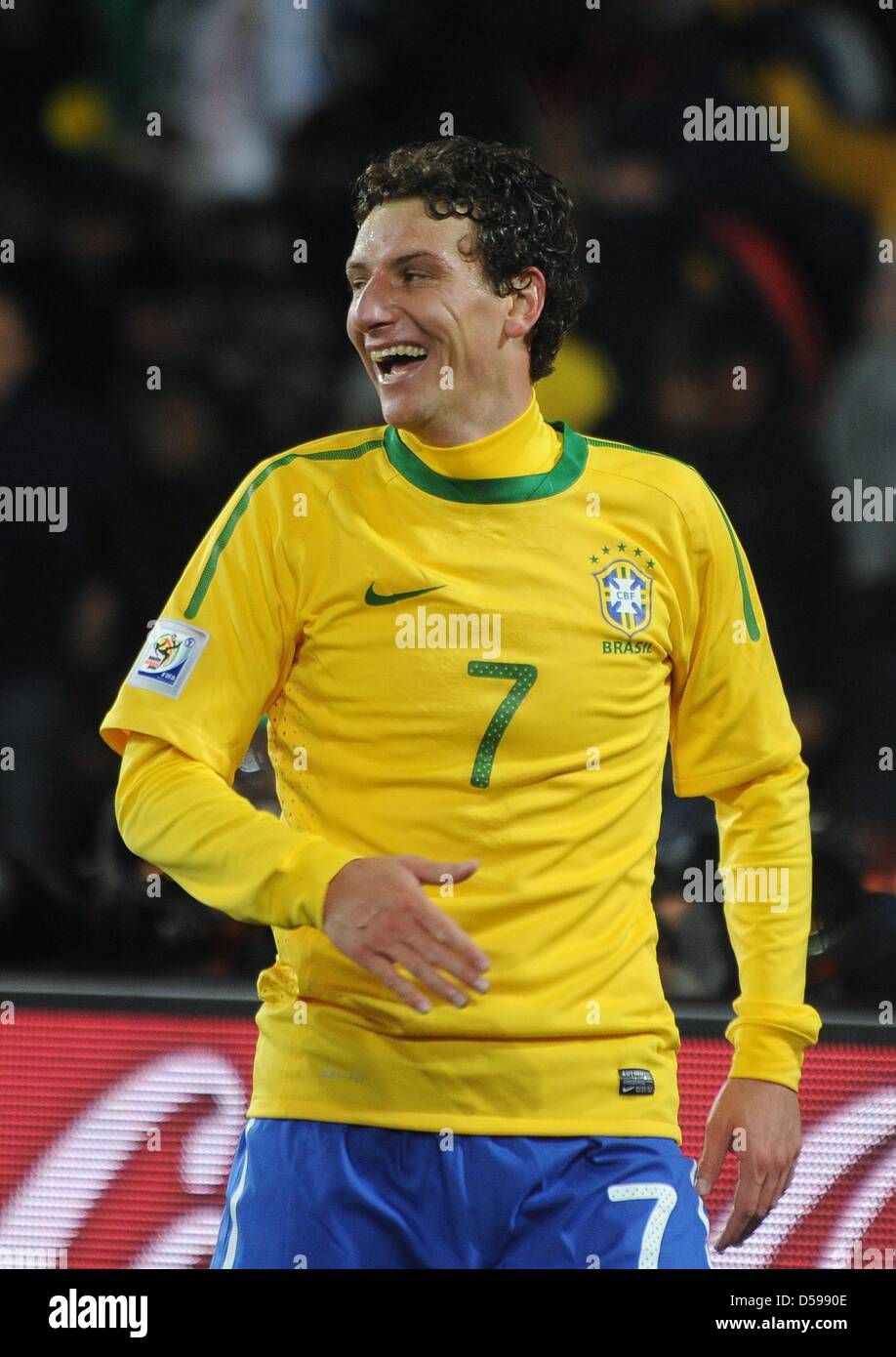 Brazil's Elano celebrates scoring the 2-0 during the 2010 FIFA World ...