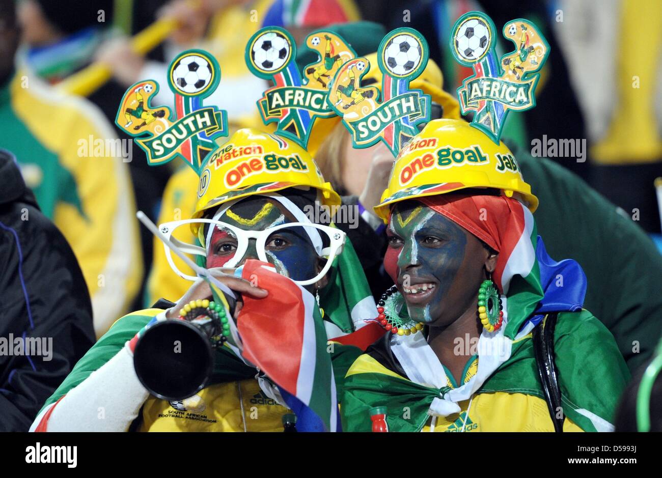 Supporters in the stands prior the FIFA World Cup 2010 group A match ...