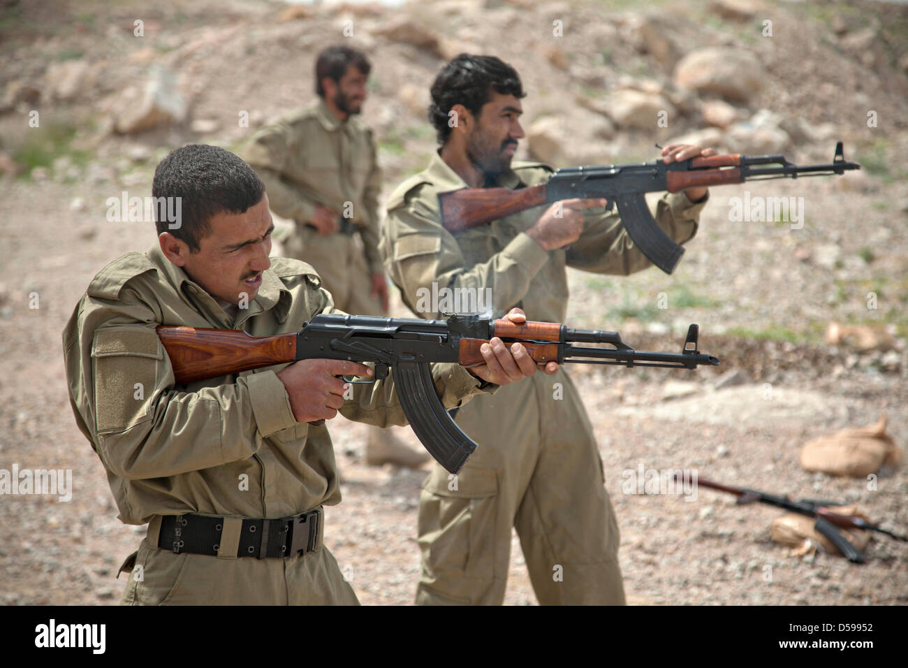 Afghan Local Policemen receive weapons training conducted by Afghan ...