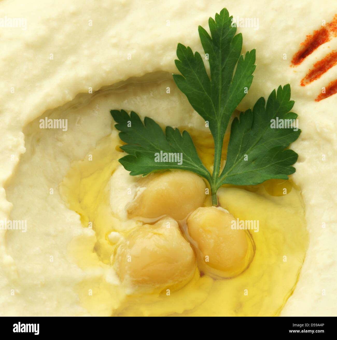 Hommos close up Stock Photo - Alamy