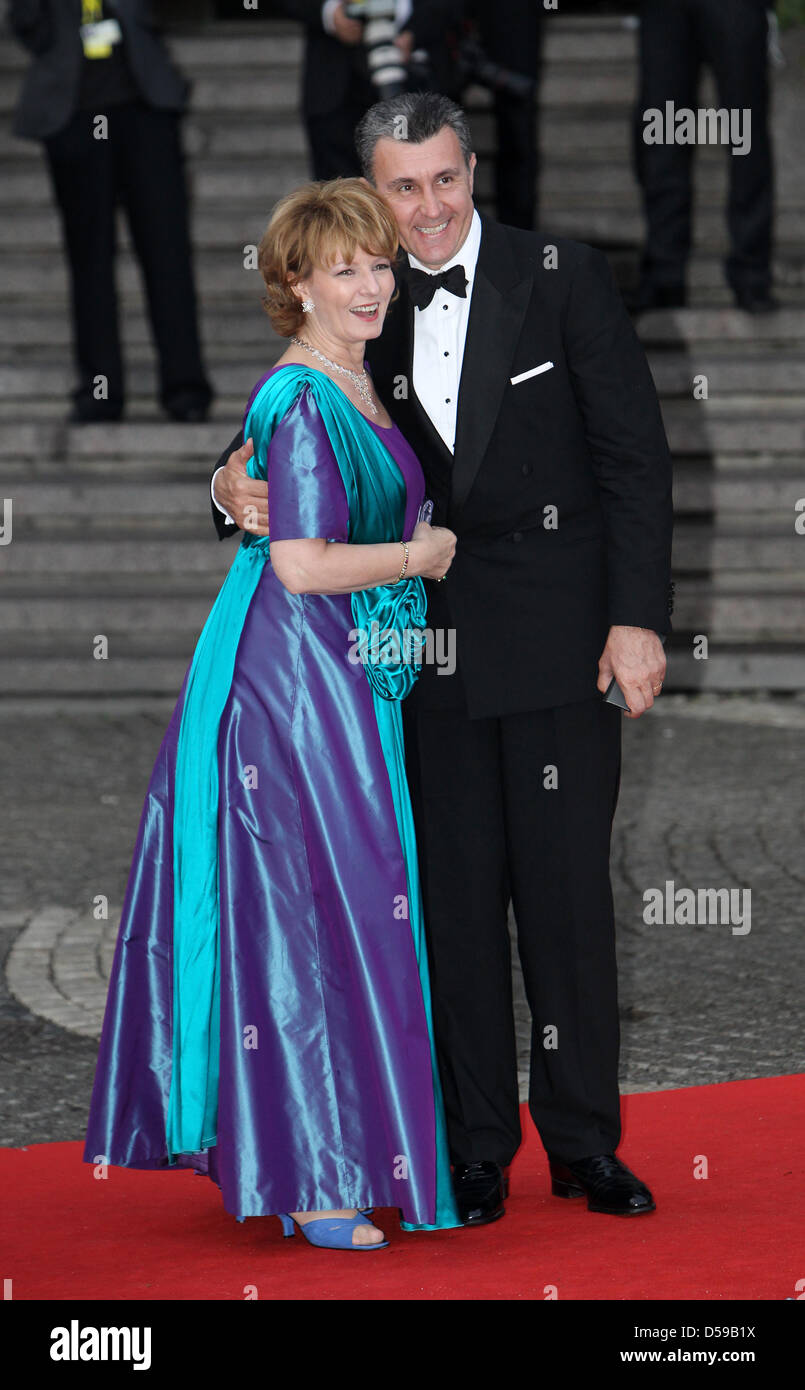 Prince Radu Duda of Romania (R) and Princess Margareta arrive at the ...