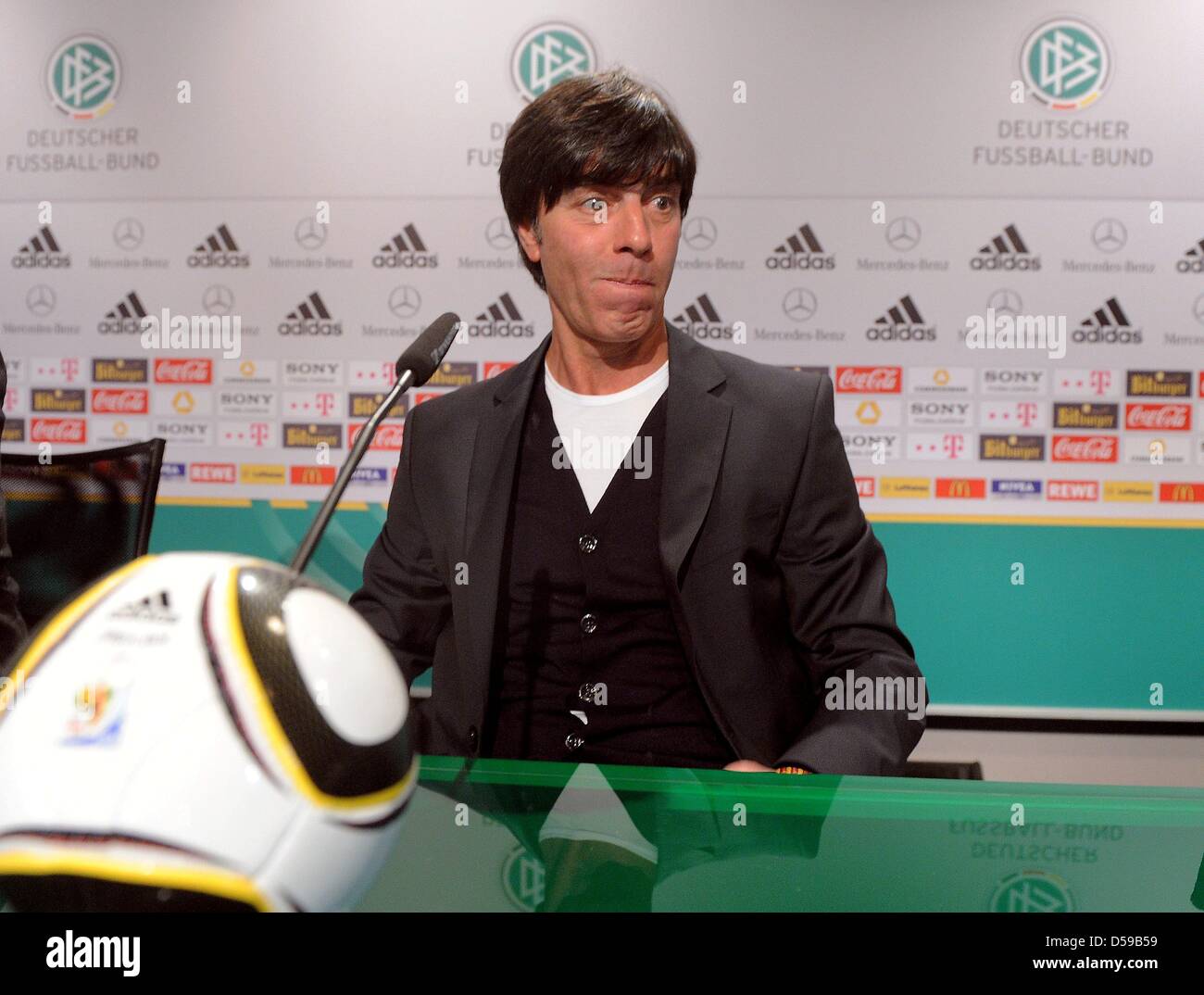 German headcoach Joachim Loew smiles during a press conference of the ...
