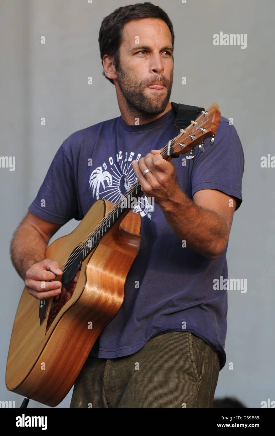 US musician Jack Johnson performs at Southside festival in Neuhausen ob ...