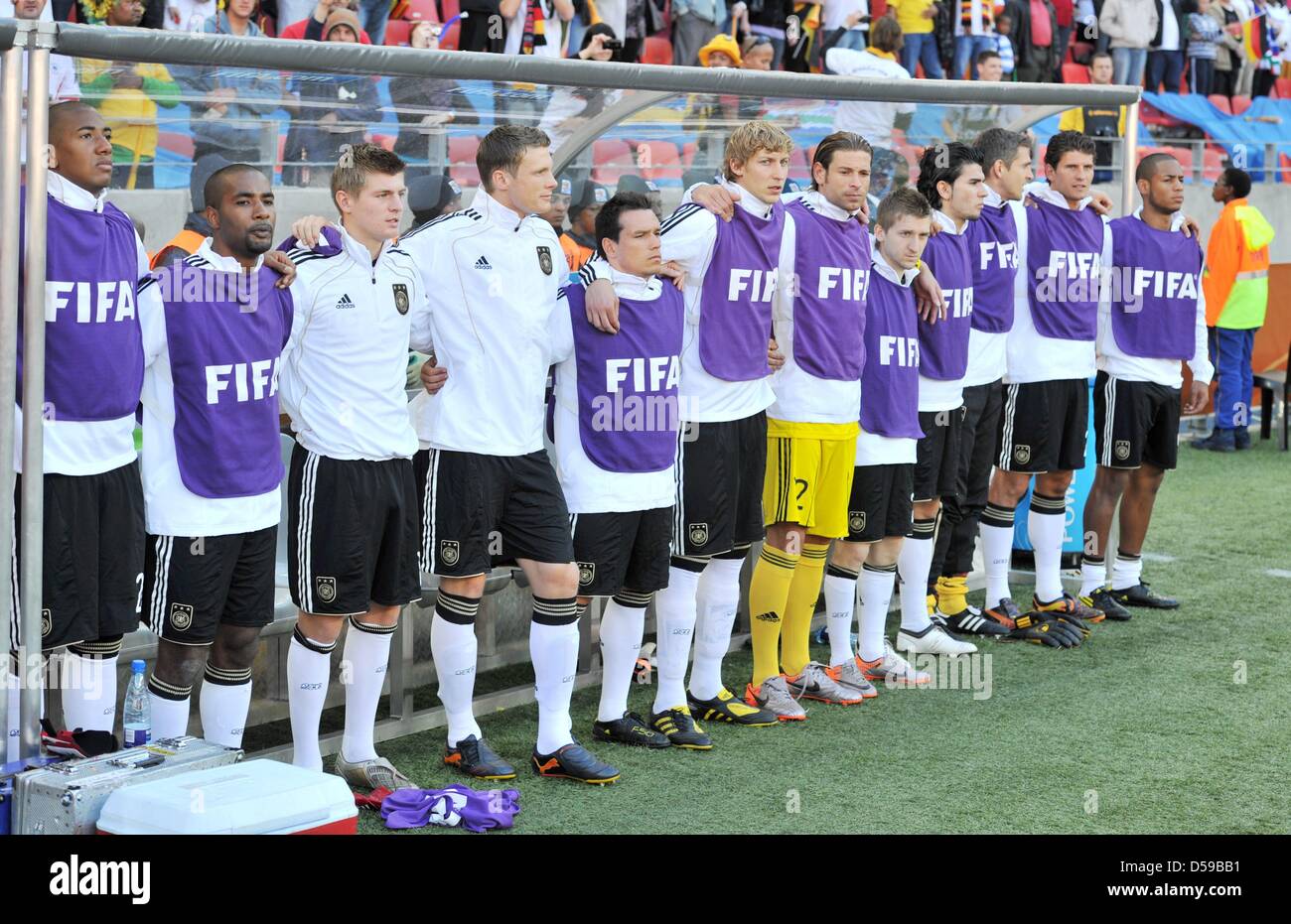 The German bench prior the FIFA World Cup 2010 group D match between ...