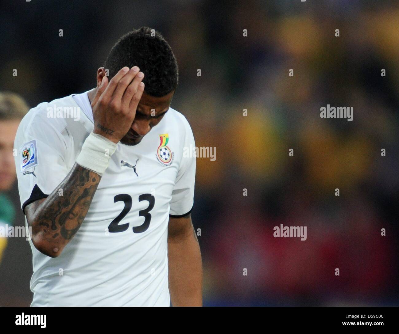 Ghana's Kevin-Prince Boateng reacts during the 2010 FIFA World Cup ...