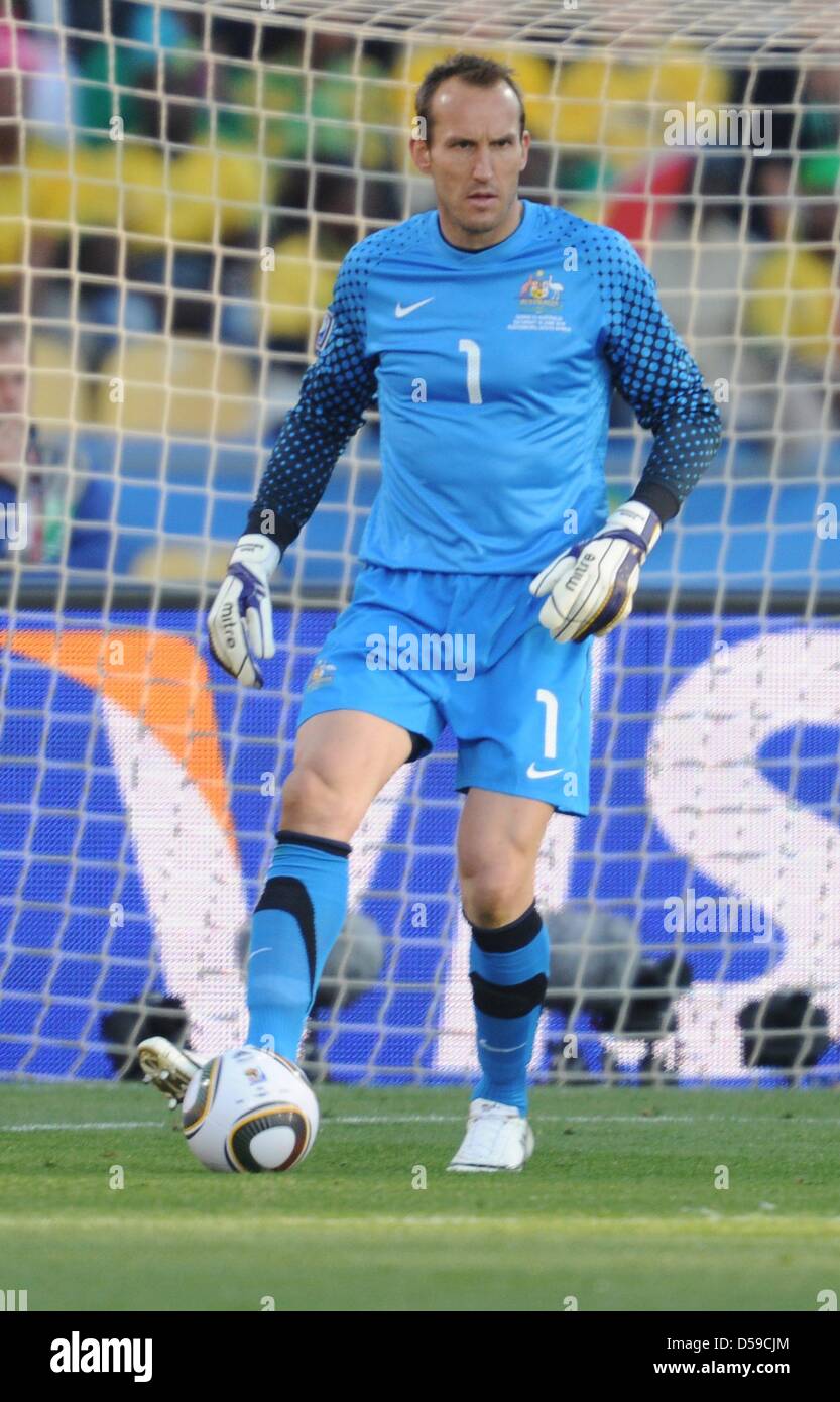 Australia's goalkeeper Mark Schwarzer during the 2010 FIFA World Cup ...
