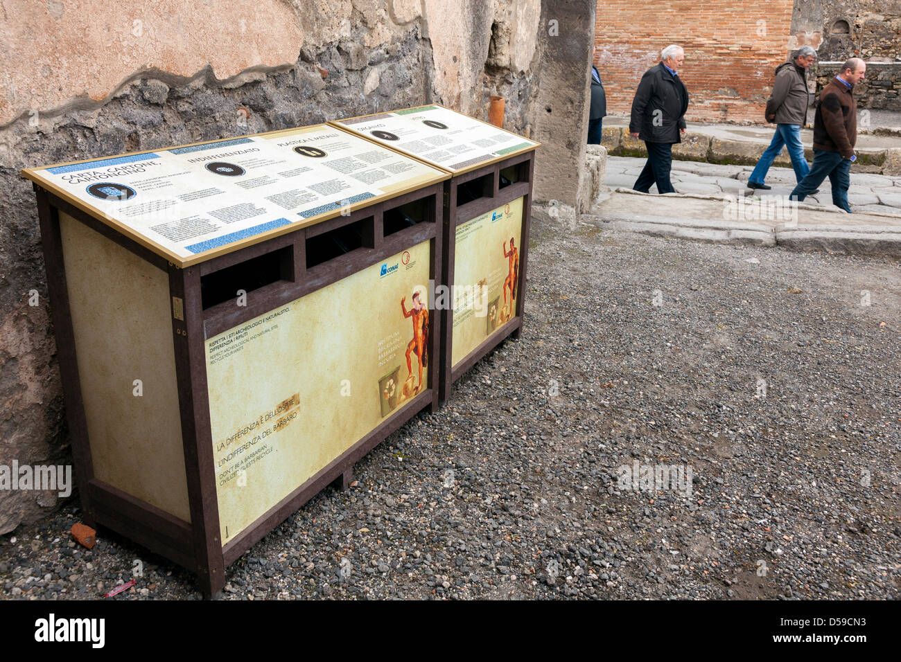 Waste deposit - waste separation - project in Pompeji - Italy Stock ...