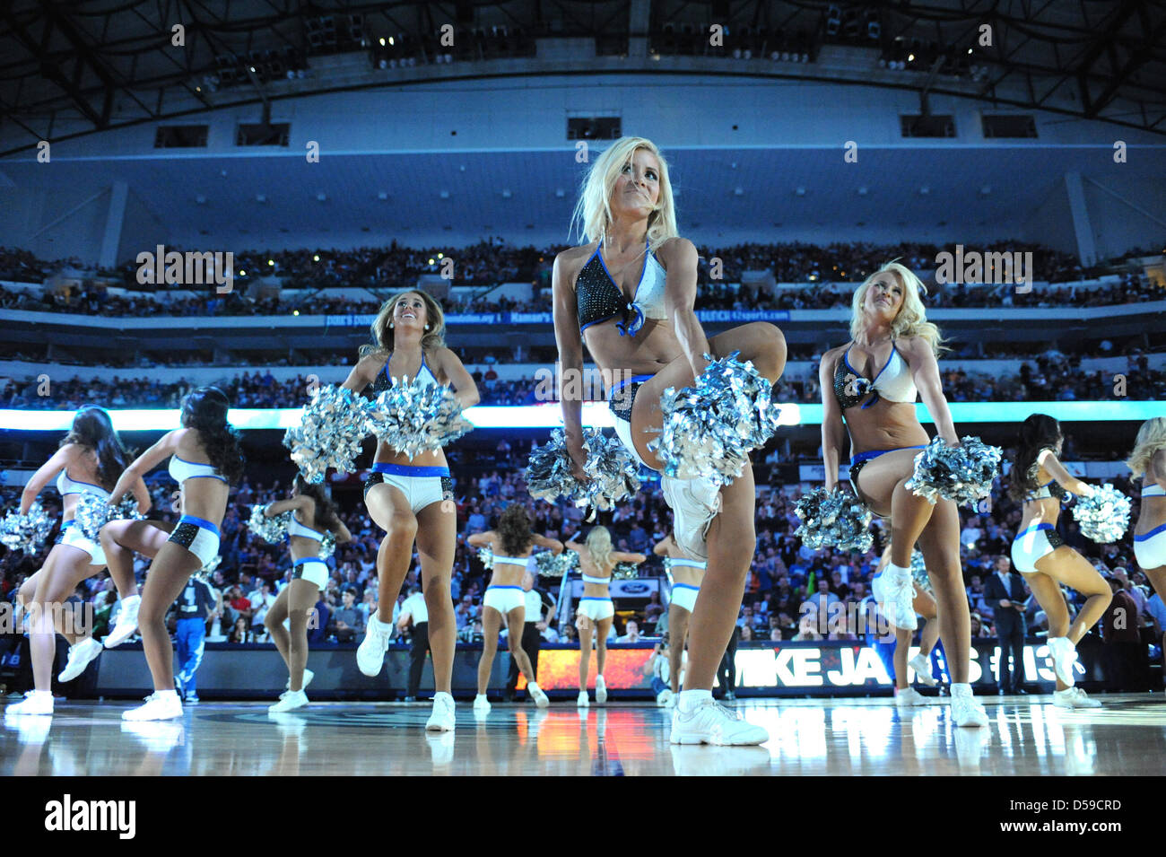 Dallas, Texas, USA. 25th March 2013. Dallas Mavericks dancers perform ...