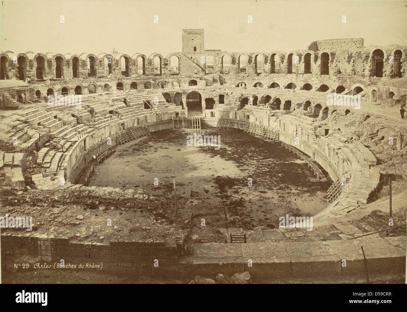 The Roman Amphitheater in Arles, France, also known as the Arles Arena ...
