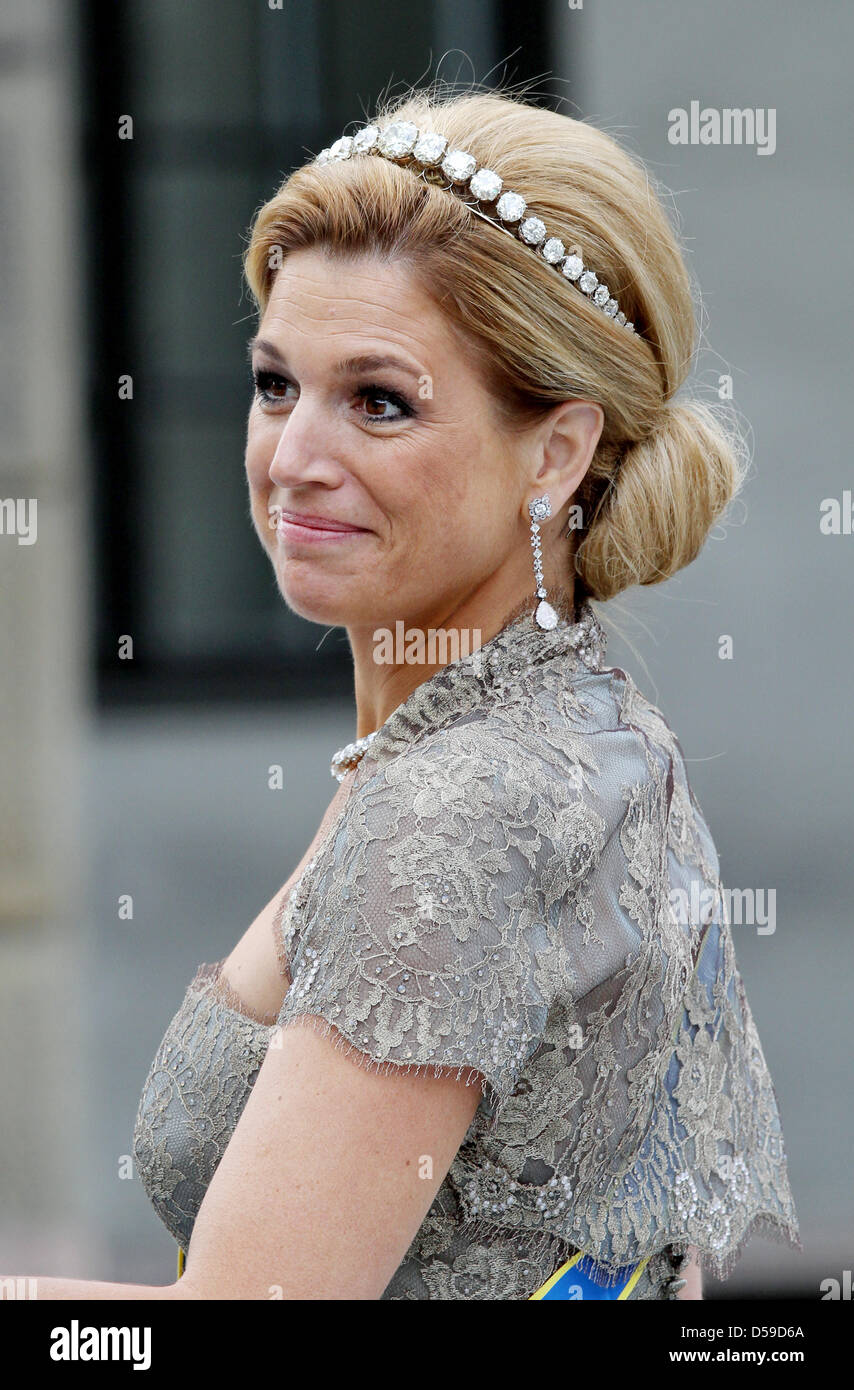 Princess Maxima of the Netherlands arrives for the wedding of Crown ...