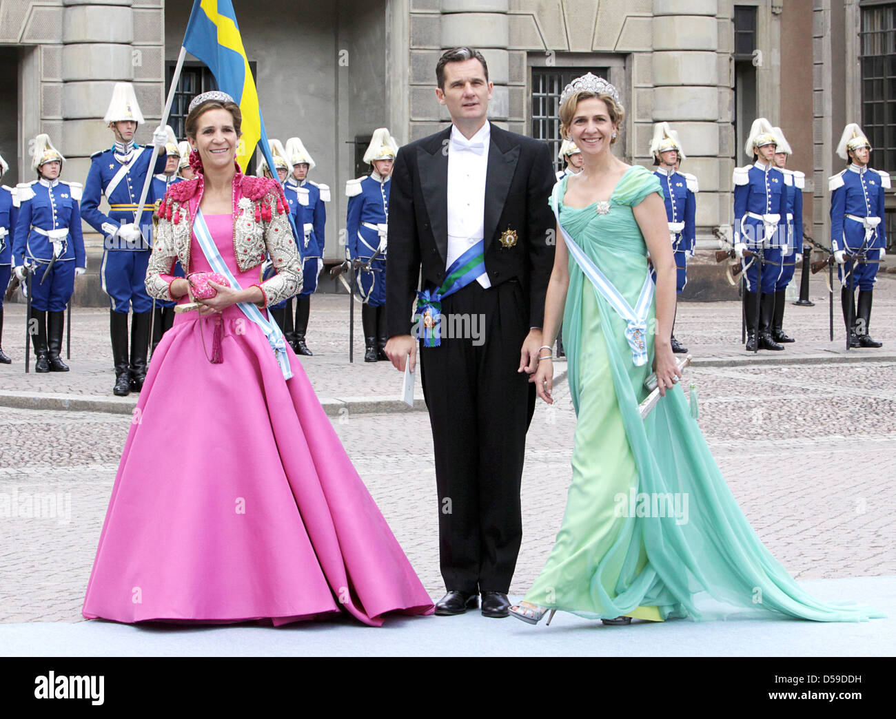 Princess Elena of Spain (L), Princess Cristina of Spain and her husband ...