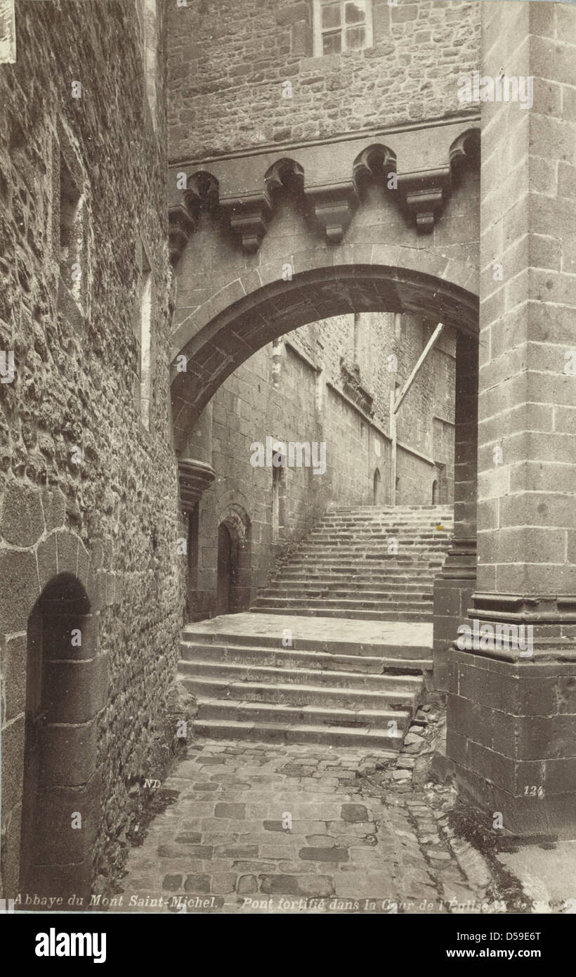 This image features the fortified bridge leading into the church ...