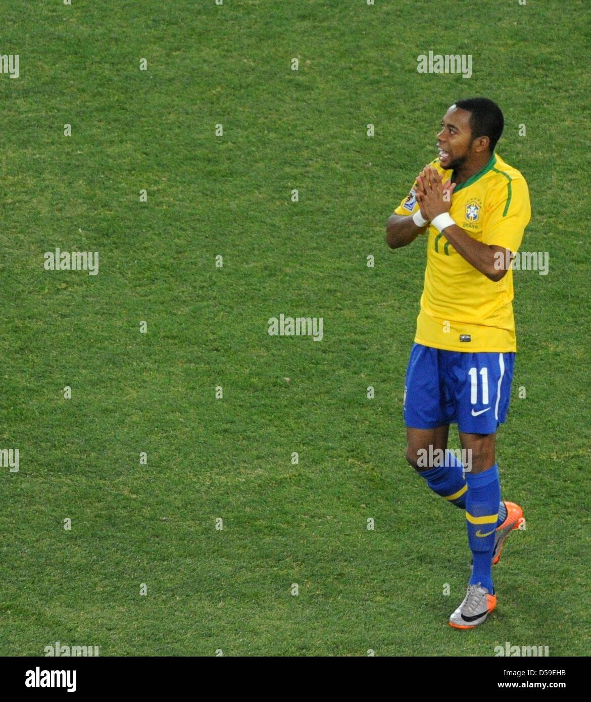 Brazil's Robinho during the 2010 FIFA World Cup group G match between ...