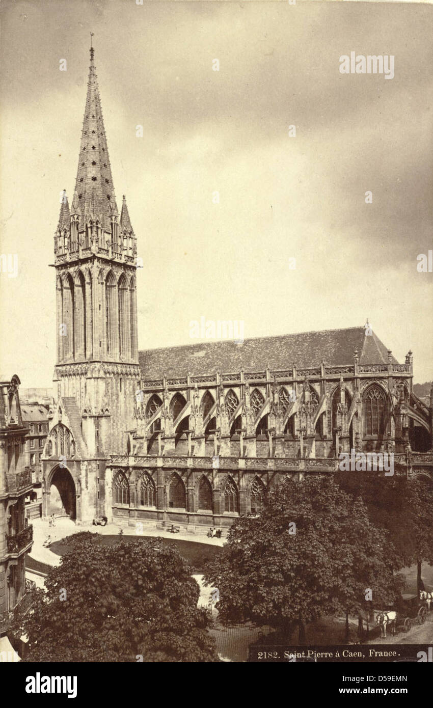 The Parish Church of Saint Pierre in Caen, France, is captured in this ...