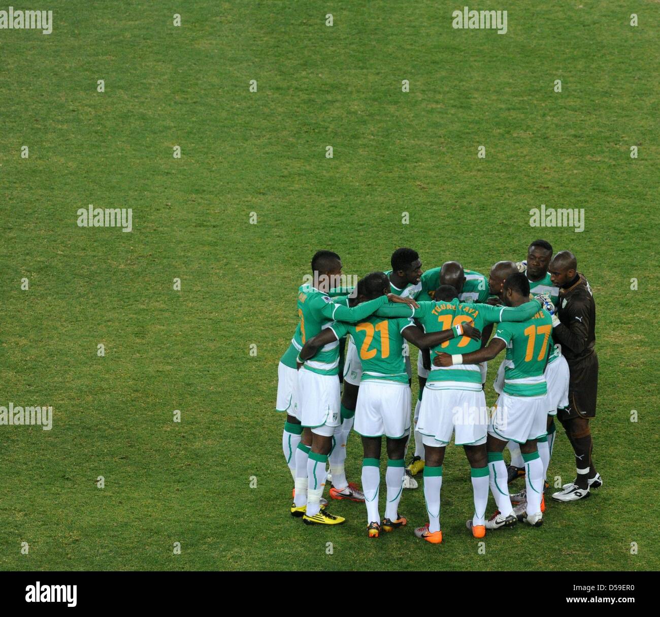 The starting eleven of Ivory Coast during the 2010 FIFA World Cup group ...