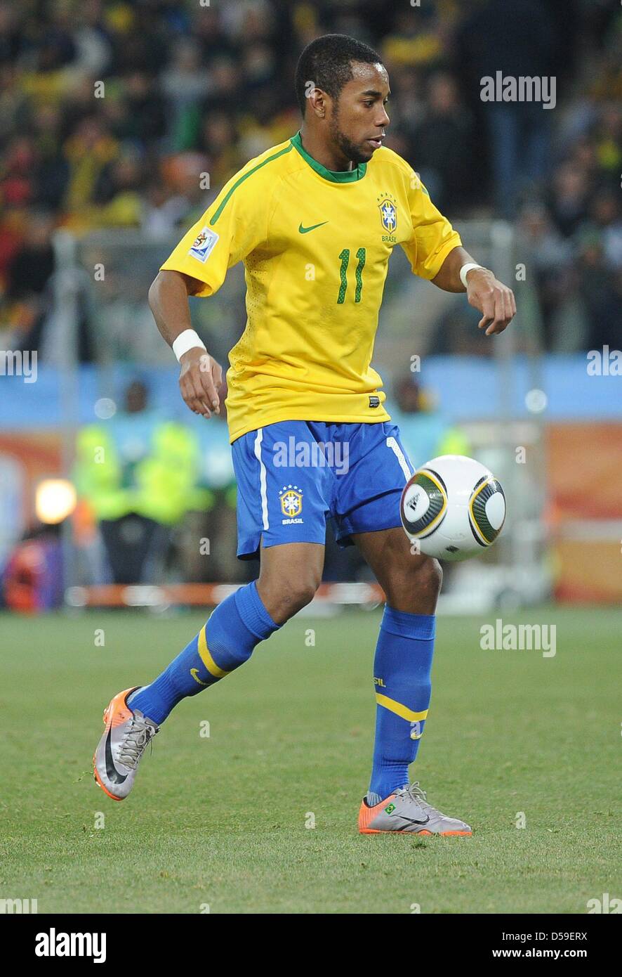Brazil's Robinho during the 2010 FIFA World Cup group G match between ...