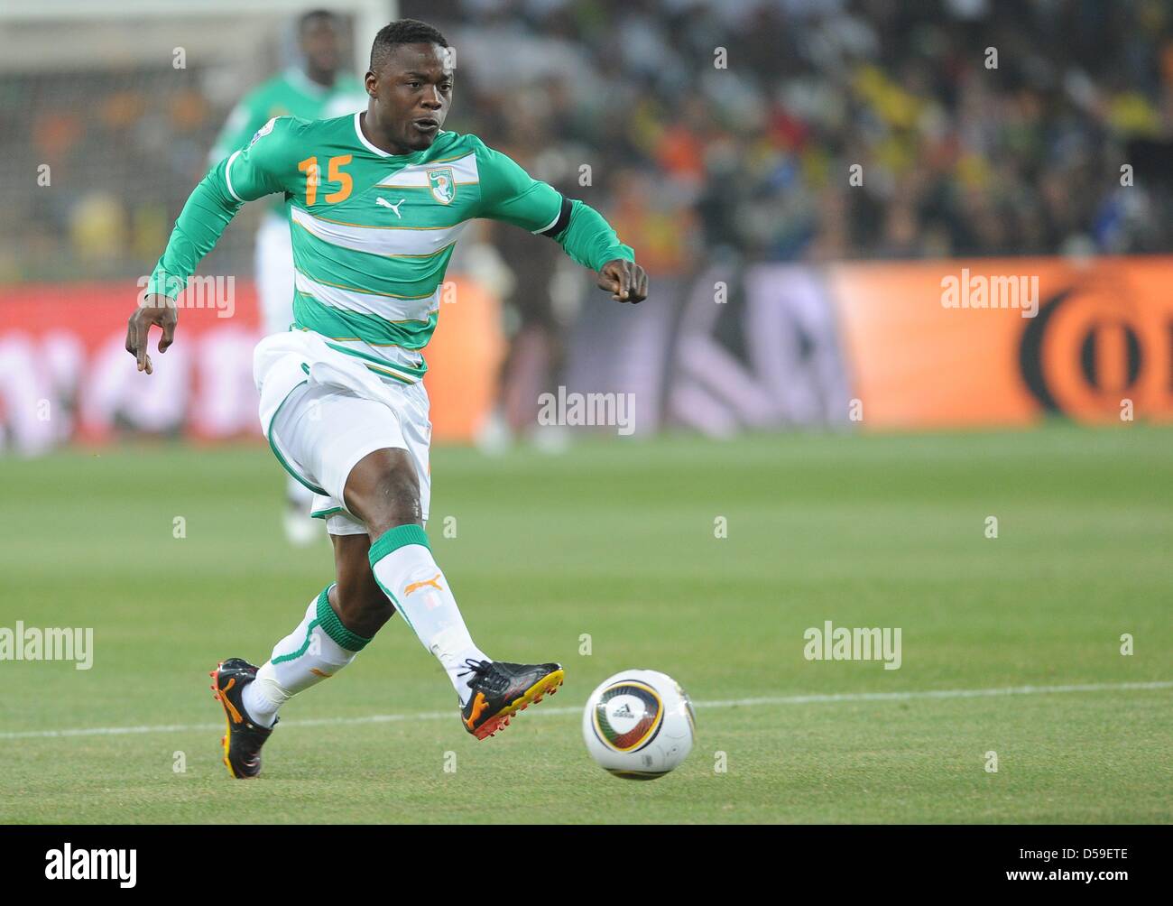 Ivory Coast's Aruna Dindane during the 2010 FIFA World Cup group G ...