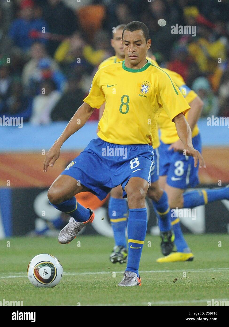 Brazil's Gilberto Silva during the 2010 FIFA World Cup group G match ...